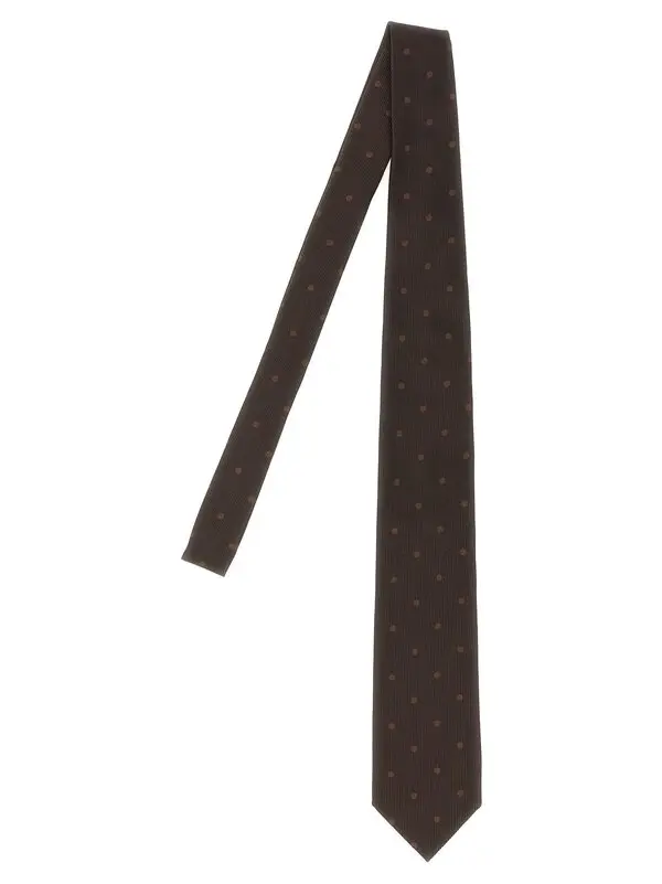 TOM FORD Polka Dot Silk Neck Tie - Brown