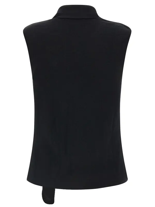 LEMAIRE Draped Panel Vest - Black