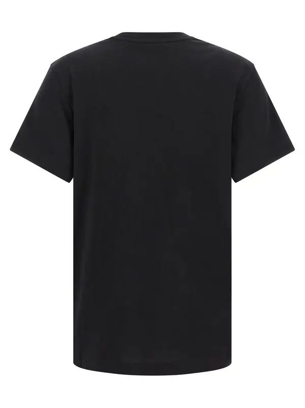 Moncler Logo Embroidery Cotton T-shirt - Black
