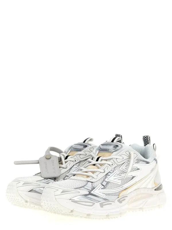 Off-White Ow Be Right Back" Technical Fabric Lace-up Sneakers - White