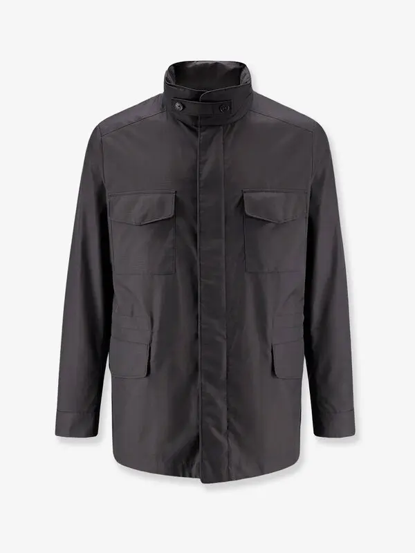 Loro Piana Traveller Field Jacket With Pied-de-poule Pattern