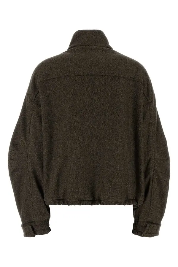Attico Embroidered Wool Blend Bomber Jacket