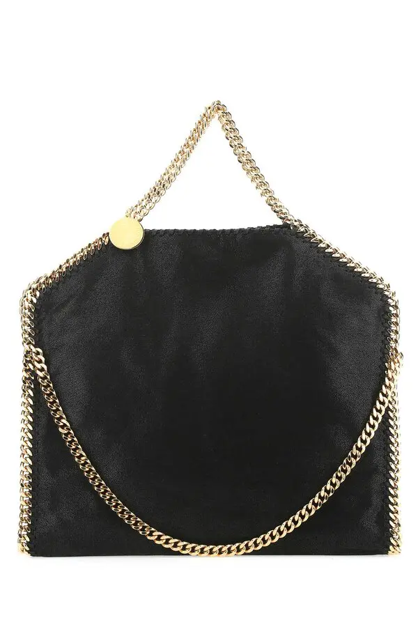 Stella McCartney Shaggy Deer Falabella Fold Over Handbag - Black