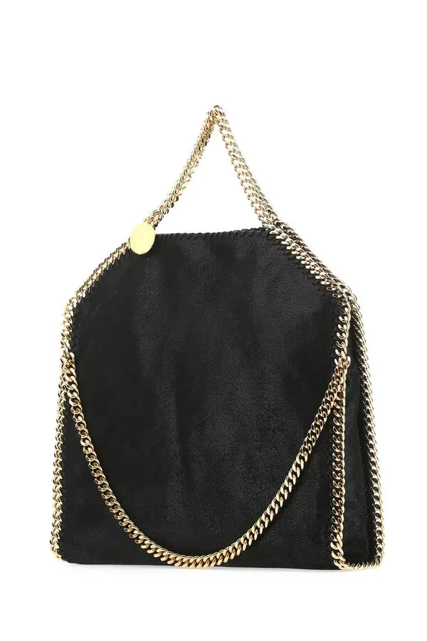 Stella McCartney Shaggy Deer Falabella Fold Over Handbag - Black