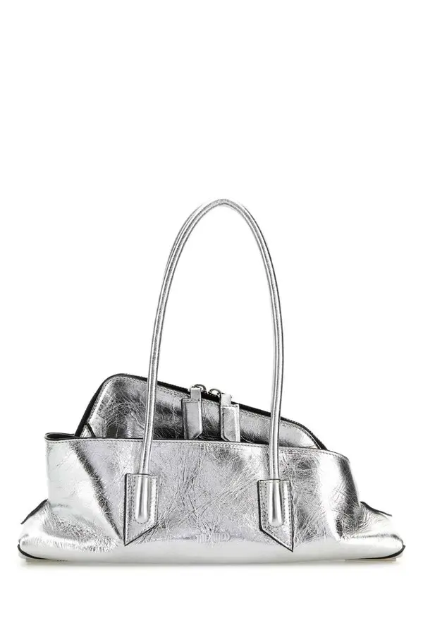 Attico La Passeggiata Leather Handbag - Silver