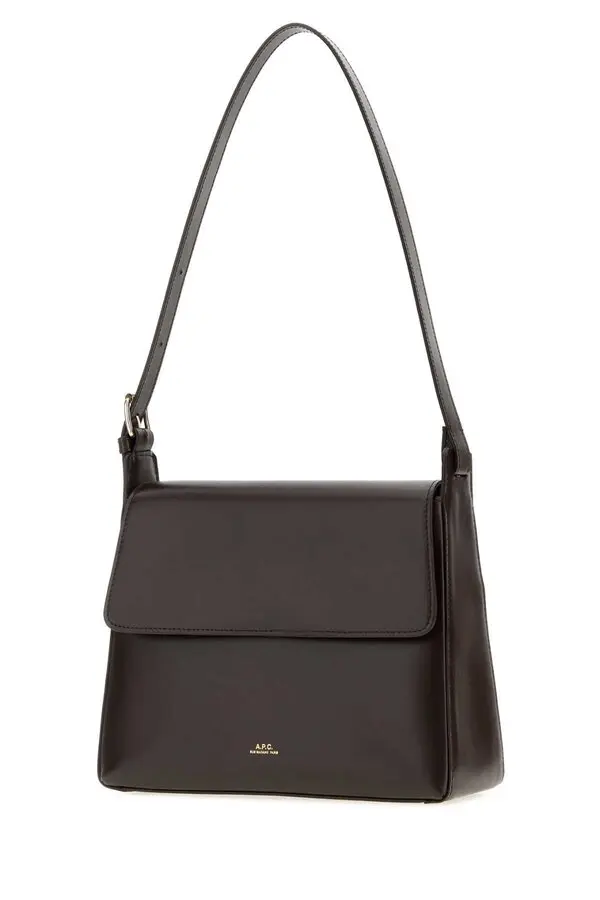A.p.c. Dark Leather Virginie Shoulder Bag