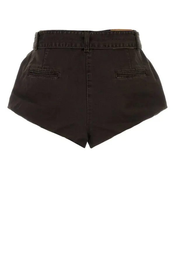Magda Butrym Belted Denim Shorts - Brown