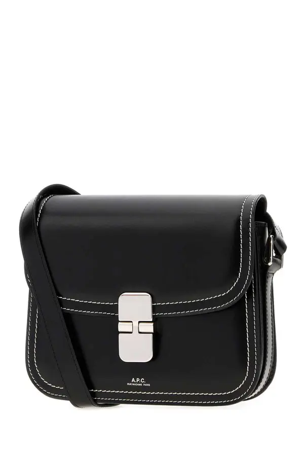 A.p.c. Leather Small Grace Shoulder Bag - Black
