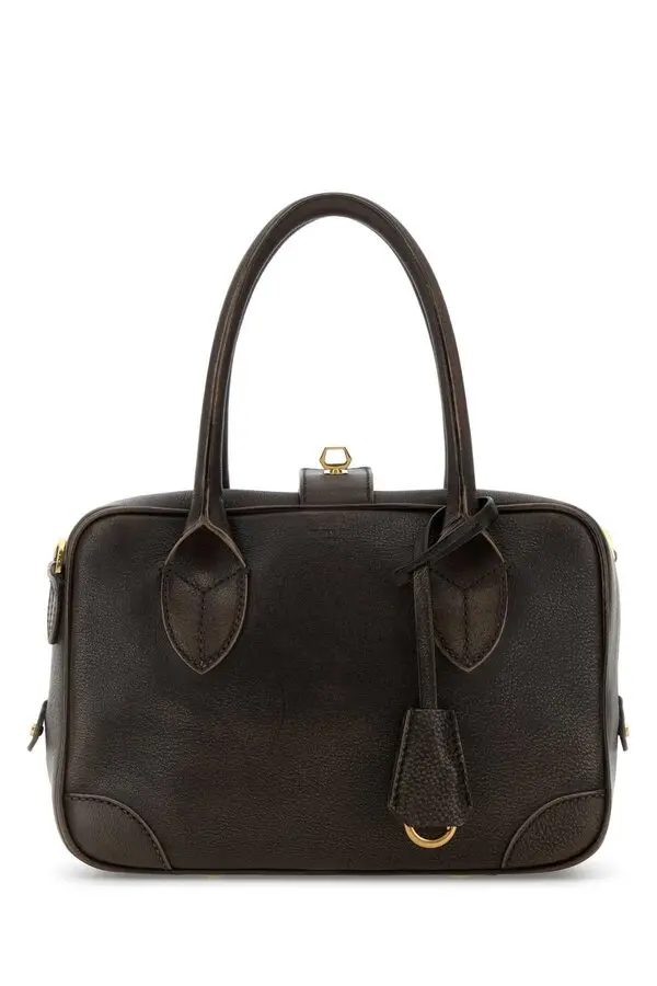 GOLDEN GOOSE Leather Vita Handbag - Brown