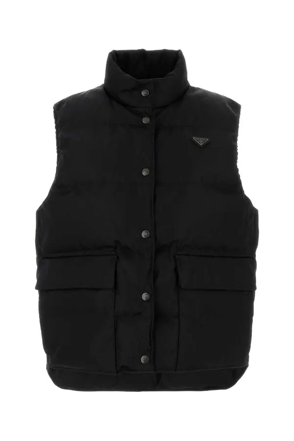 Prada Re-nylon Down Vest - Black