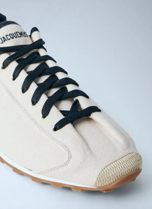 Jacquemus Les Tennis Low-top Canvas Sneakers - Cream