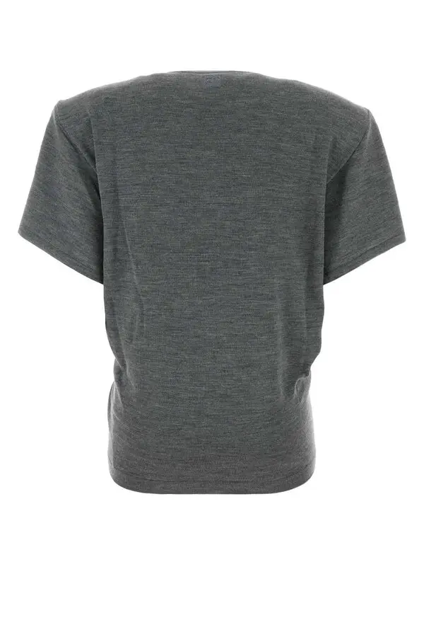 Magda Butrym Grey Wool T-shirt