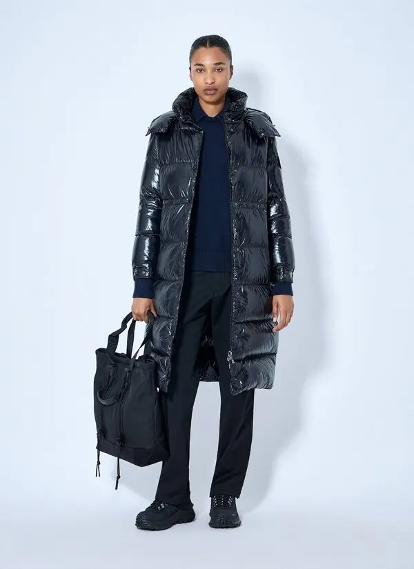 Moncler Cavettaz Hooded Long Down Jacket