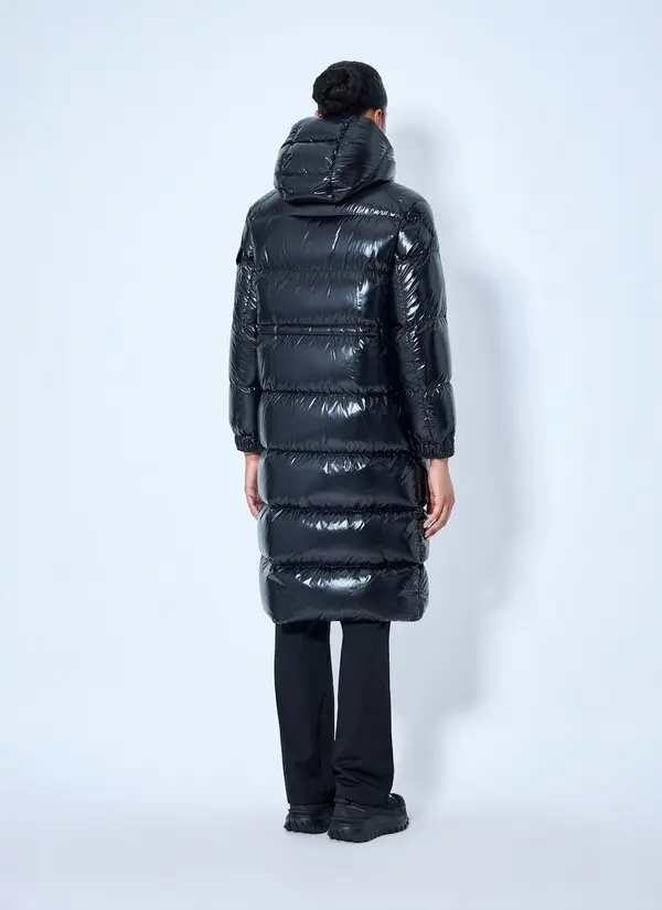 Moncler Cavatazz Hooded Long Down Jacket - Black