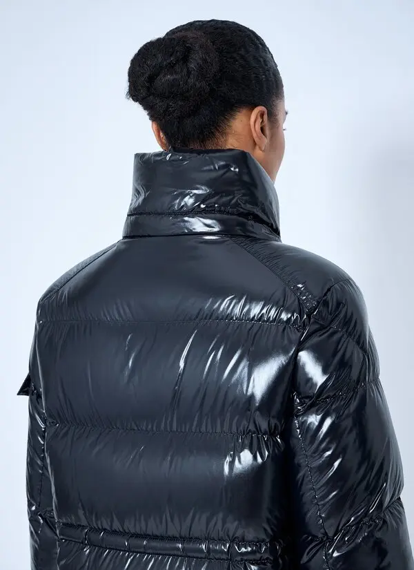 Moncler Cavatazz Hooded Long Down Jacket - Black