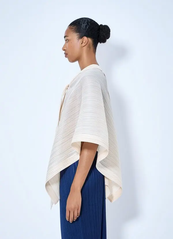 Issey Miyake Pleated Cape Blouse