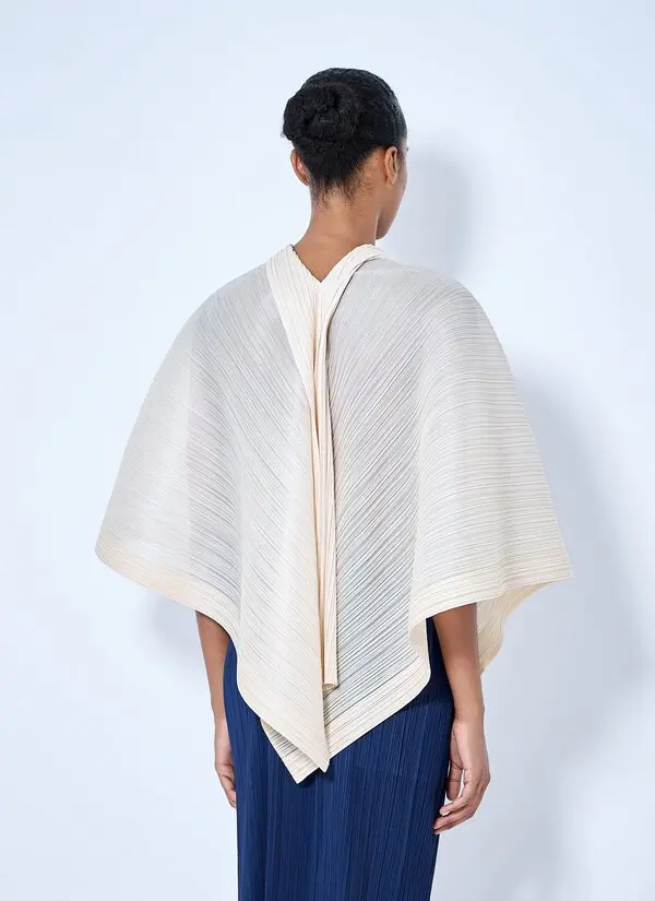 Issey Miyake Pleated Cape Blouse
