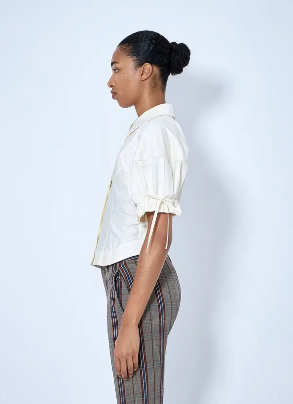 VIVIENNE WESTWOOD Cotton Poplin Shirt With Pleated Sleeves - Multicolor