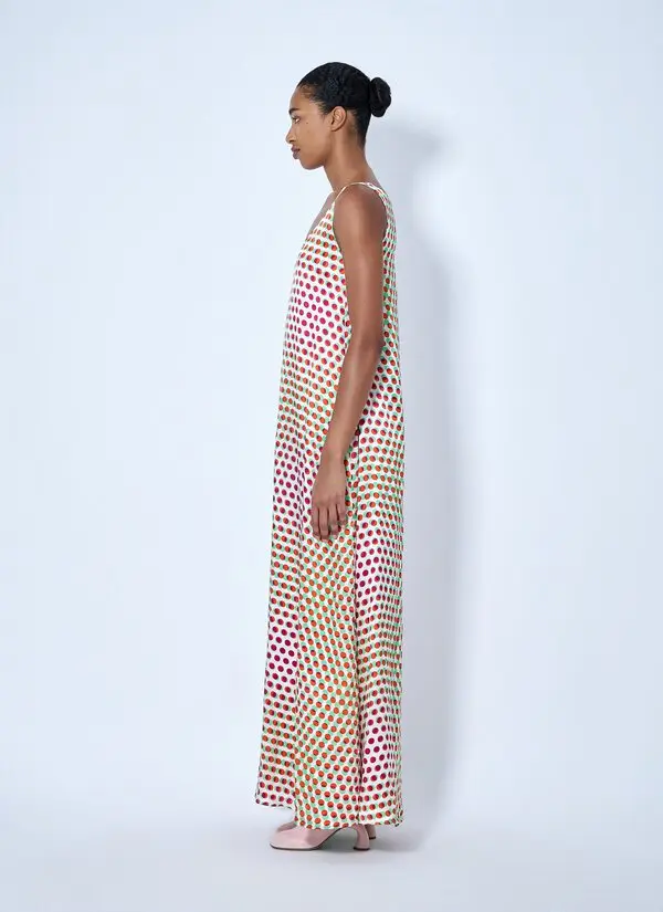 Dries Van Noten Polka-dot Silk Maxi Dress