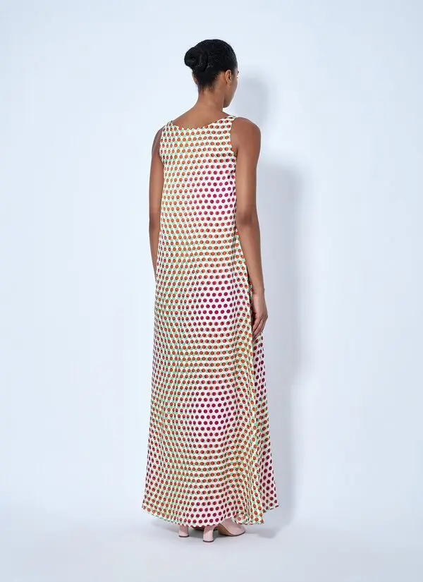 Dries Van Noten Polka-dot Silk Maxi Dress