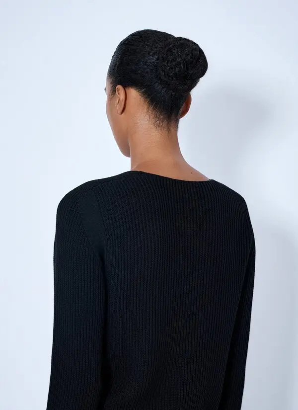 Rick Owens Deep V-neck Ribbed Sweater