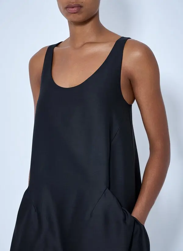 Dries Van Noten Sleeveless Wool And Silk-blend Maxi Dress