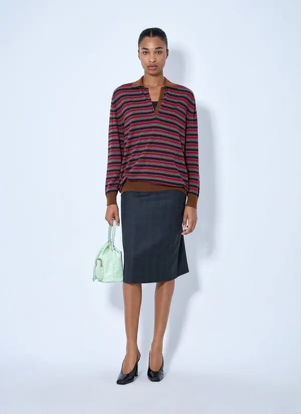 Prada Striped Polo Sweater