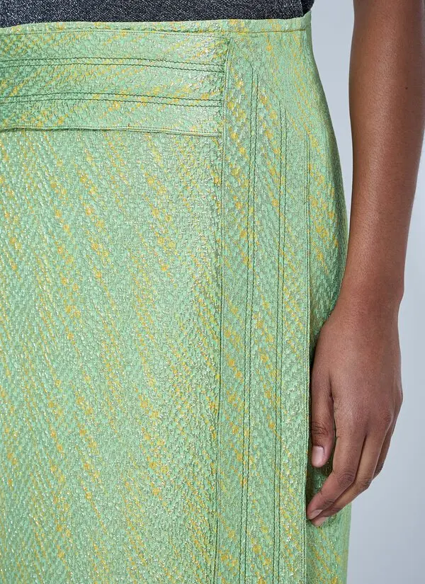 Marni Wrap-effect Midi Skirt - Green