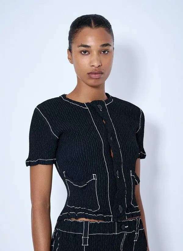 Issey Miyake Wavelet Ensemble Cardigan