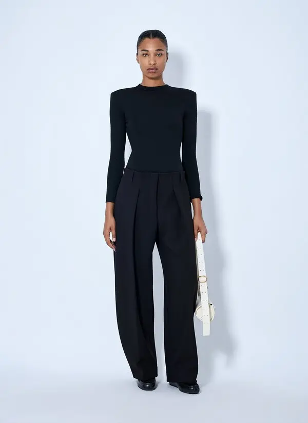 JIL SANDER Wool Bodysuit With Long Sleeves