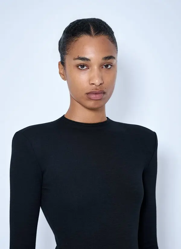 JIL SANDER Wool Bodysuit With Long Sleeves