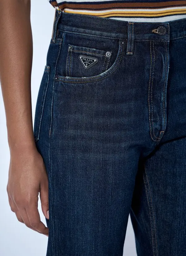 Prada Straight-leg Washed Denim Jeans