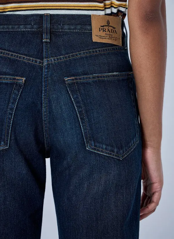 Prada Straight-leg Washed Denim Jeans