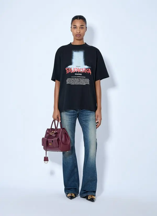 Balenciaga The Door" Oversized Graphic Print T-shirt