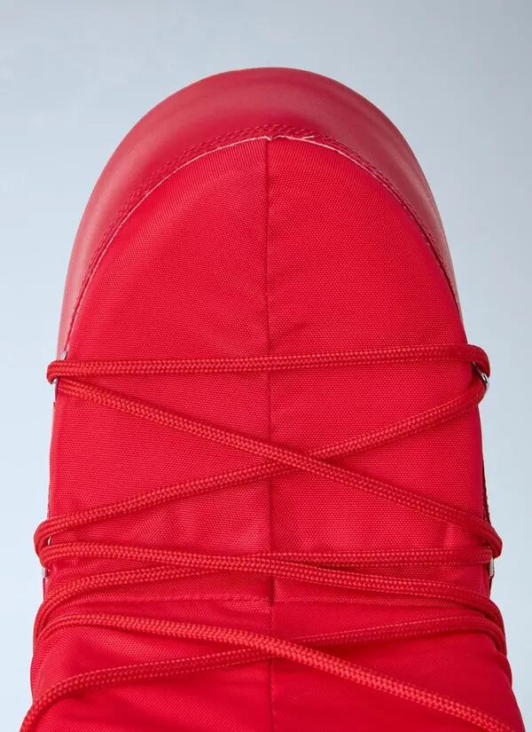 Moon Boot Icon Nylon Lace-up Snow Boots - Red