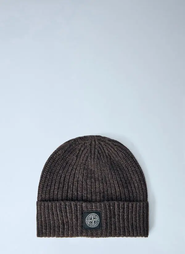 Stone Island Ribbed Knit Beanie