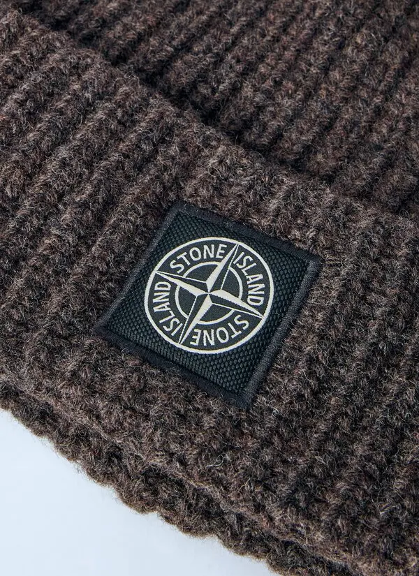 Stone Island Ribbed Knit Beanie