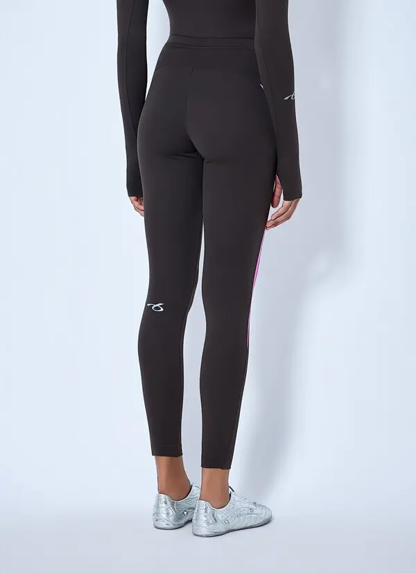 Balenciaga High Waist Leggings With Side Stripe Detail