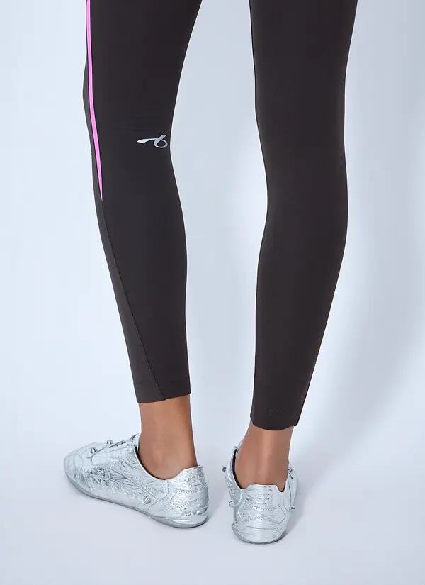 Balenciaga High Waist Leggings With Side Stripe Detail