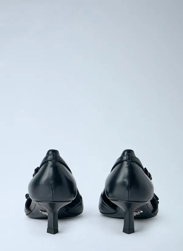 Prada Side-open Leather Pumps - Black
