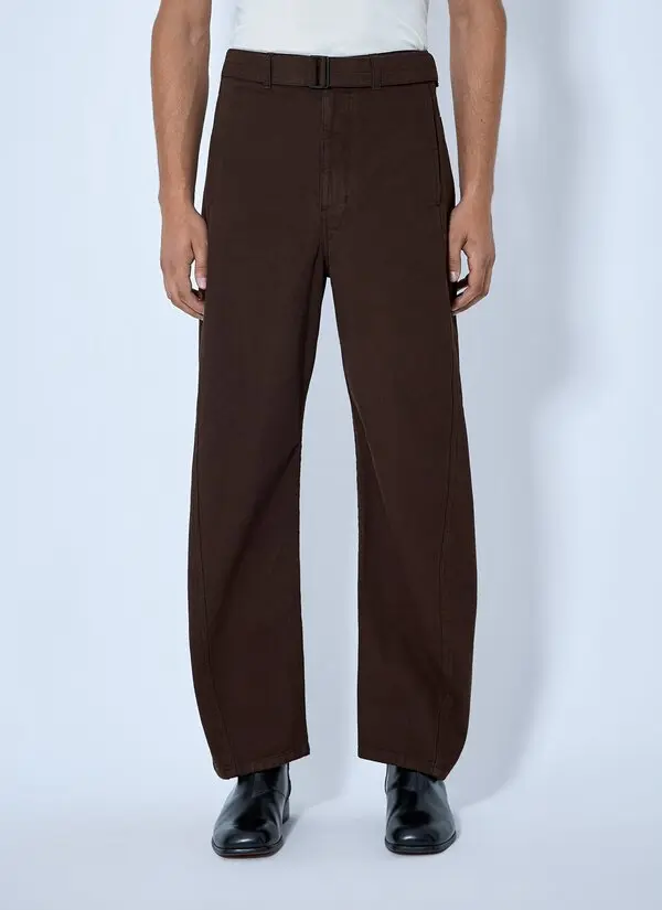 LEMAIRE Twisted Belted Pants - Brown