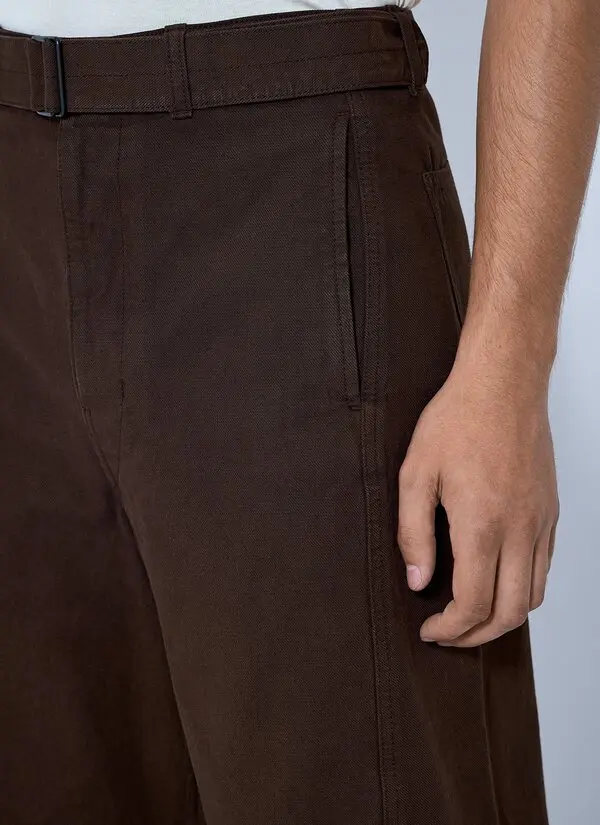 LEMAIRE Twisted Belted Pants - Brown
