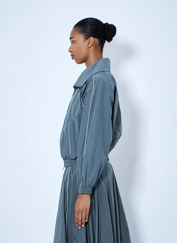 Balenciaga High Collar Track Jacket - Gray