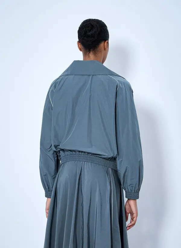 Balenciaga High Collar Track Jacket - Gray