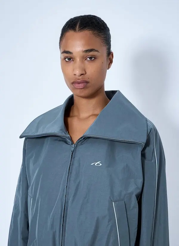 Balenciaga High Collar Track Jacket - Gray