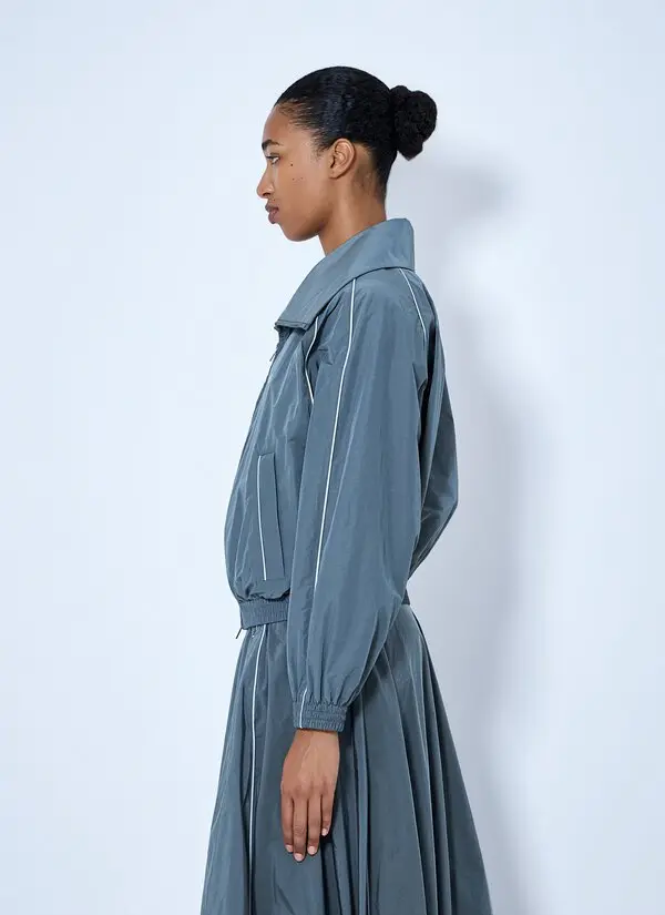 Balenciaga High Collar Track Jacket - Gray