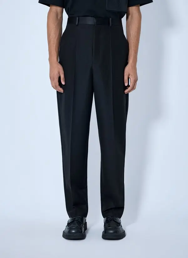 Bottega Veneta Mohair Wool Canvas Trousers