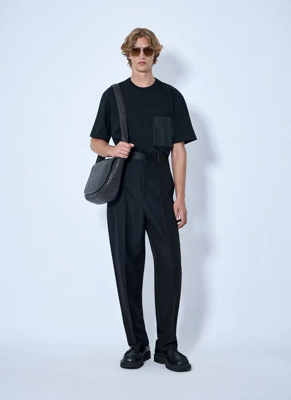 Bottega Veneta Mohair Wool Canvas Trousers