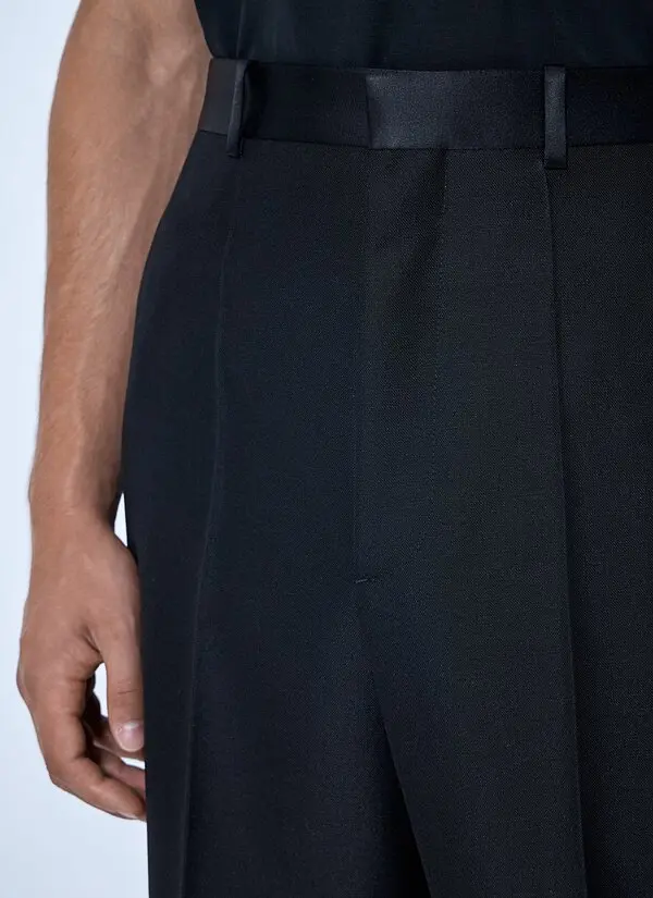 Bottega Veneta Mohair Wool Canvas Trousers