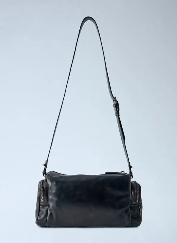 Prada Distressed Nappa Leather Shoulder Bag